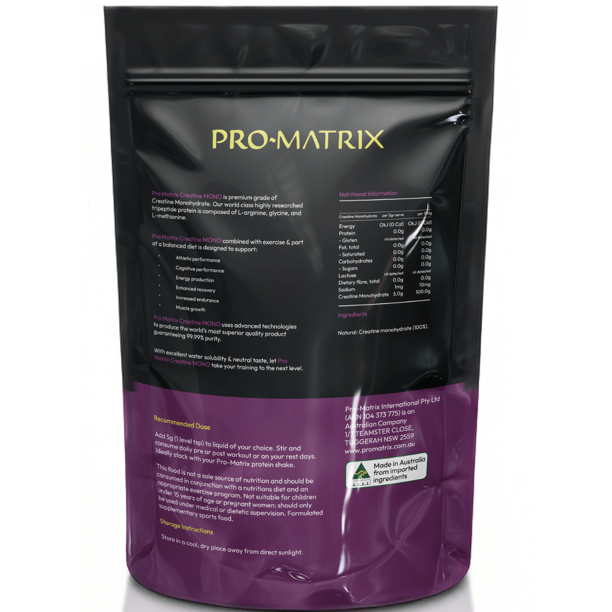 Creatine Mono – Pro Matrix